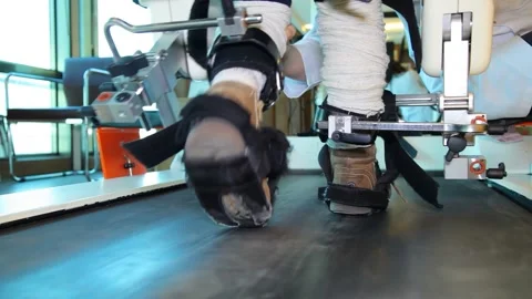 Hocoma medical walking robot. The medica... | Stock Video | Pond5
