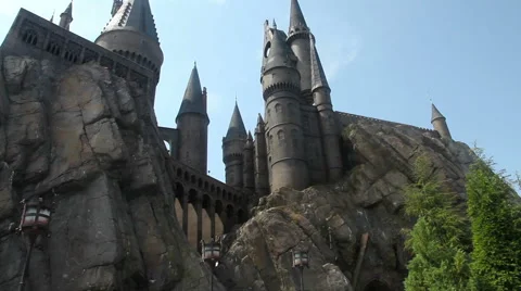 Hogwarts castle at The Wizarding World o... | Stock Video | Pond5