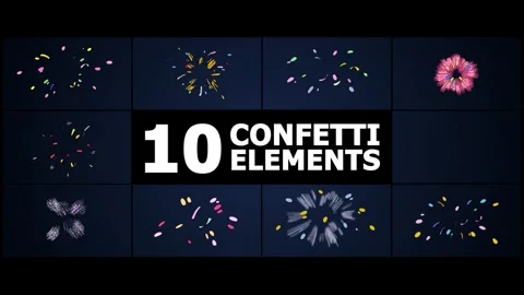 Holiday Confetti Elements | After Effects ~ After Effects #257872593