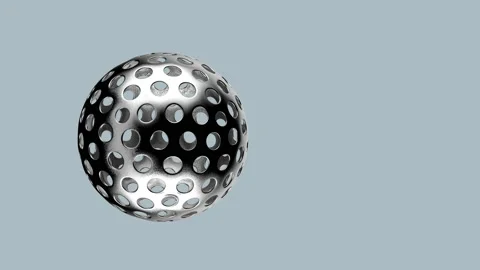 Hollow sphere rotation looped animation | Stock Video | Pond5