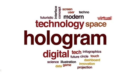 Hologram animated word cloud, text desig... | Stock Video | Pond5