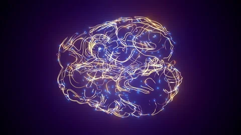 Hologram Brain activity visualization wi... | Stock Video | Pond5