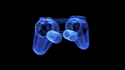 The hologram of a game controller | Stock Video | Pond5