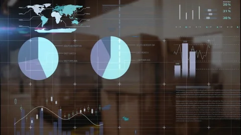 Holographic data overlay floating above ... | Stock Video | Pond5