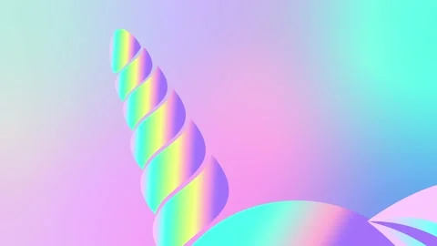 Holographic unicorn on moving background... | Stock Video | Pond5
