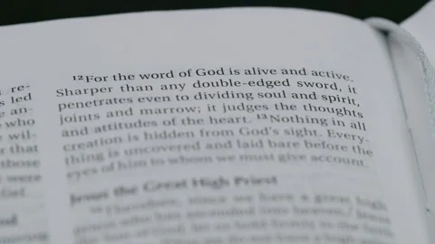 Holy Bible Scripture Word of God Christi... | Stock Video | Pond5