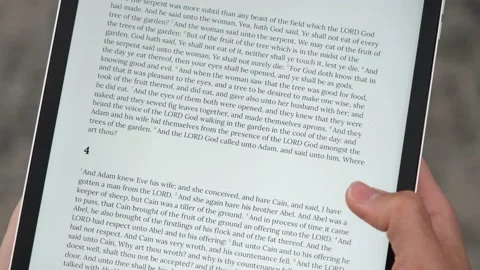 holy book bible tablet | Stock Video | Pond5