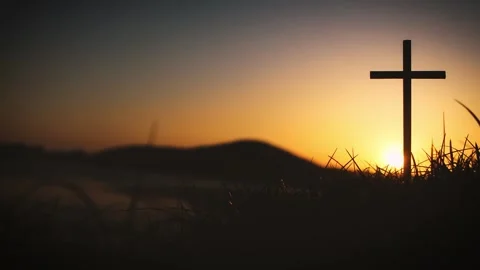 The holy cross of Jesus Christ on the gr... | Stock Video | Pond5