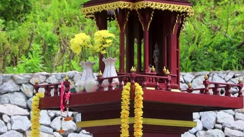 Holy ghost house shrine small temple gar... | Stock Video | Pond5