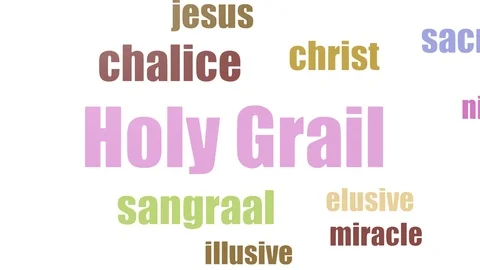 Holy Grail Word Cloud Animated On White ... | Stock Video | Pond5