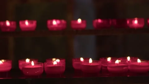 Holy Red Candles for Prays and Wishes in... | Stock Video | Pond5