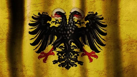 Holy roman empire vintage flag waving in... | Stock Video | Pond5