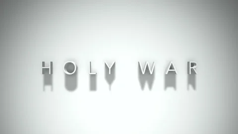 holy war 3D title animation with shadows... | Stock Video | Pond5