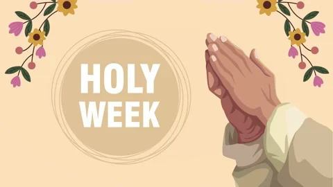 holy week lettering animation with hands... | Stock Video | Pond5
