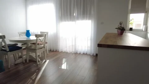 Home interior. View of modern kitchen an... | Stock Video | Pond5