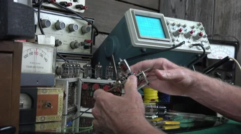 Home inventor ,creating computer early d... | Stock Video | Pond5