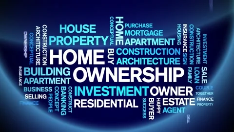 Home Ownership animated word cloud,desig... | Stock Video | Pond5