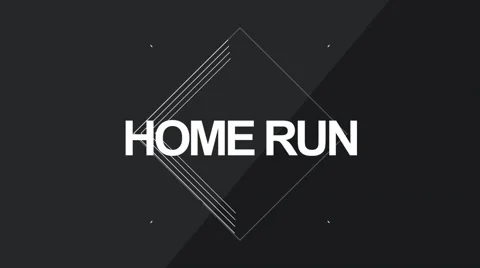 Home Run Text Animation | Stock Video | Pond5
