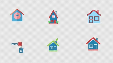 home Set animation transparent backgroun... | Stock Video | Pond5