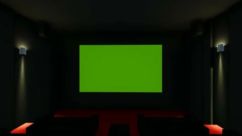 home theater cinema green screen | Stock Video | Pond5