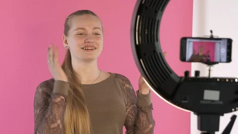 Home video recording studio setup for vl... | Stock Video | Pond5