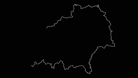 Homel Belarus region map outline animati... | Stock Video | Pond5