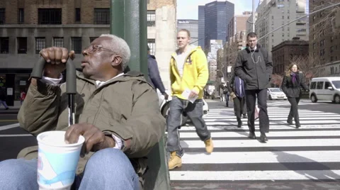 Homeless Black Man Stock Videos – Royalty-Free HD & 4K Videos