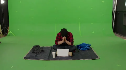Homeless man asking for help | Stock Video | Pond5