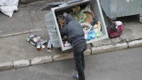 Man Looking Trash Food Stock Videos – Royalty-Free HD & 4K Videos | Pond5