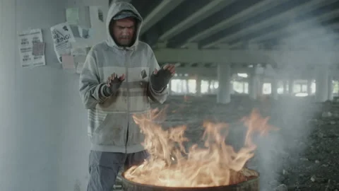 Homeless Fire Stock Video Footage | Royalty Free Homeless Fire Videos ...