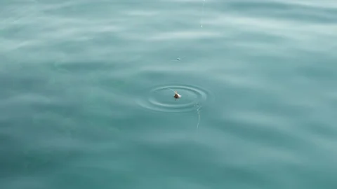 Homemade float made of wine cork, fishin... | Stock Video | Pond5