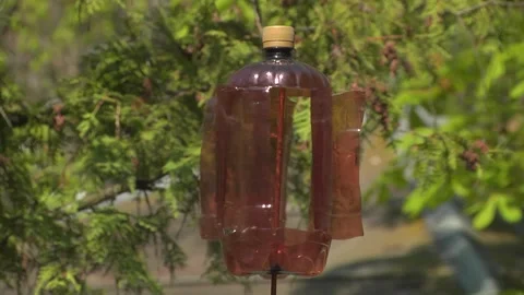 homemade weather vane.Anemometer from a ... | Stock Video | Pond5