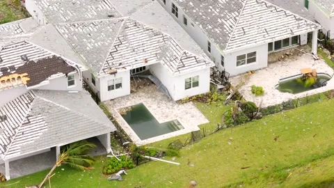 Homes destroyed by Hurricane Milton Torn... | Stock Video | Pond5