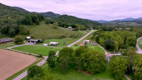 homes in rural tennessee aerial near mou... | Stock Video | Pond5