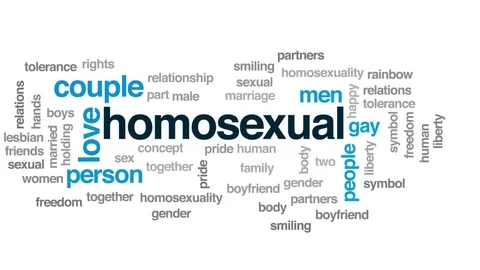 Homosexual animated word cloud, text des... | Stock Video | Pond5