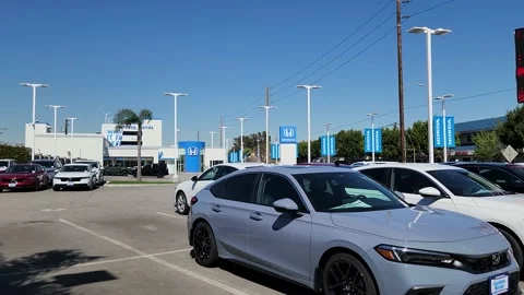 Honda Car Dealership Building Street Par... | Stock Video | Pond5