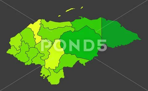 Honduras population heat map as color density illustration ~ Clip Art ...