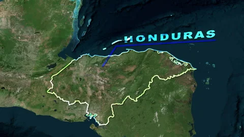 Honduras World Map | Stock Video | Pond5