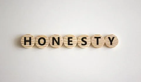 Honesty Word Honesty Symbol. The Concept Word Honesty On Wooden Cubes