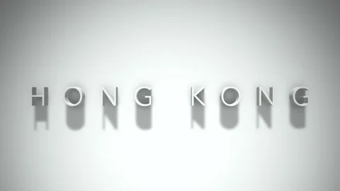 Hong kong 3D title animation with shadow... | Stock Video | Pond5