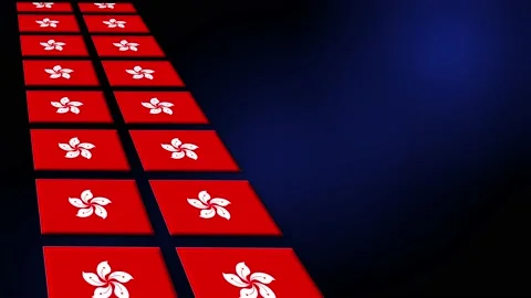 Hong Kong Flag Animated Background 3d An... | Stock Video | Pond5
