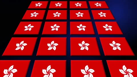 Hong Kong Flag Animated Background 3d An... | Stock Video | Pond5