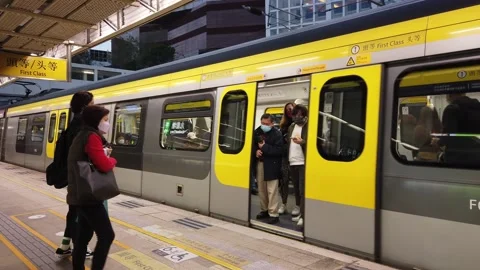 Hong Kong MTR First Class Car Passengers... | Stock Video | Pond5