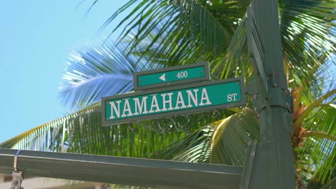 Honolulu Hawaii street sign in 4k slow m... | Stock Video | Pond5