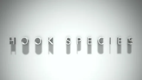 hook species 3D title animation white te... | Stock Video | Pond5