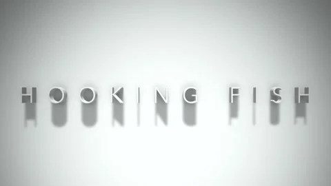 hooking fish 3D title animation white te... | Stock Video | Pond5