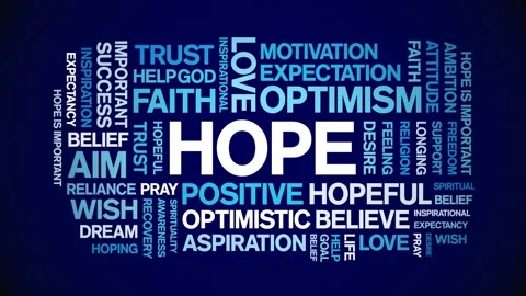 Hope animated word cloud,animation text ... | Stock Video | Pond5