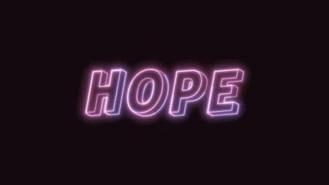 Hope Neon Text Seamless Loop 4K (Black B... | Stock Video | Pond5