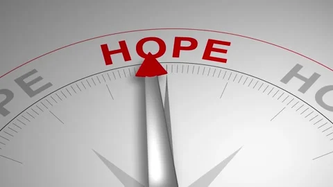 Hope Word or Text Gauge Arrow Compass An... | Stock Video | Pond5