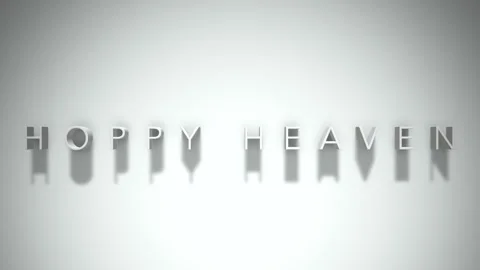 hoppy heaven 3D title animation white te... | Stock Video | Pond5
